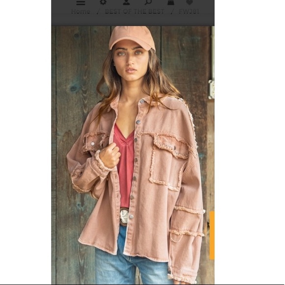 POL | Jackets & Coats | Nwt Pol Pink Denim Shacketjacket | Poshmark
